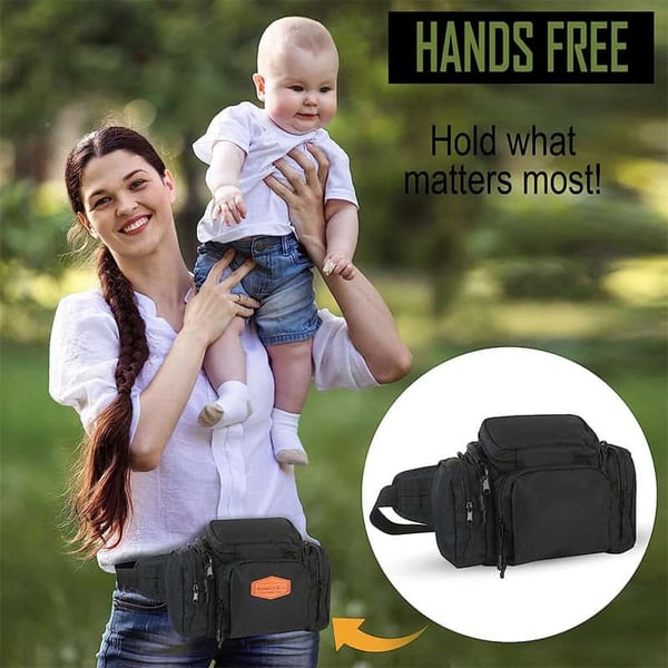 Waterproof Diaper Waist Bag Portable Stroller Nappy Bag