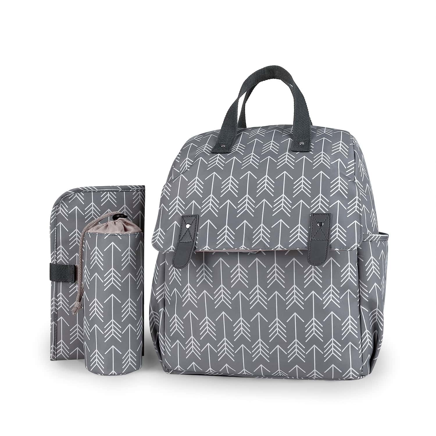 Arrow Print Maternal Bag With Foldable Changing Pad