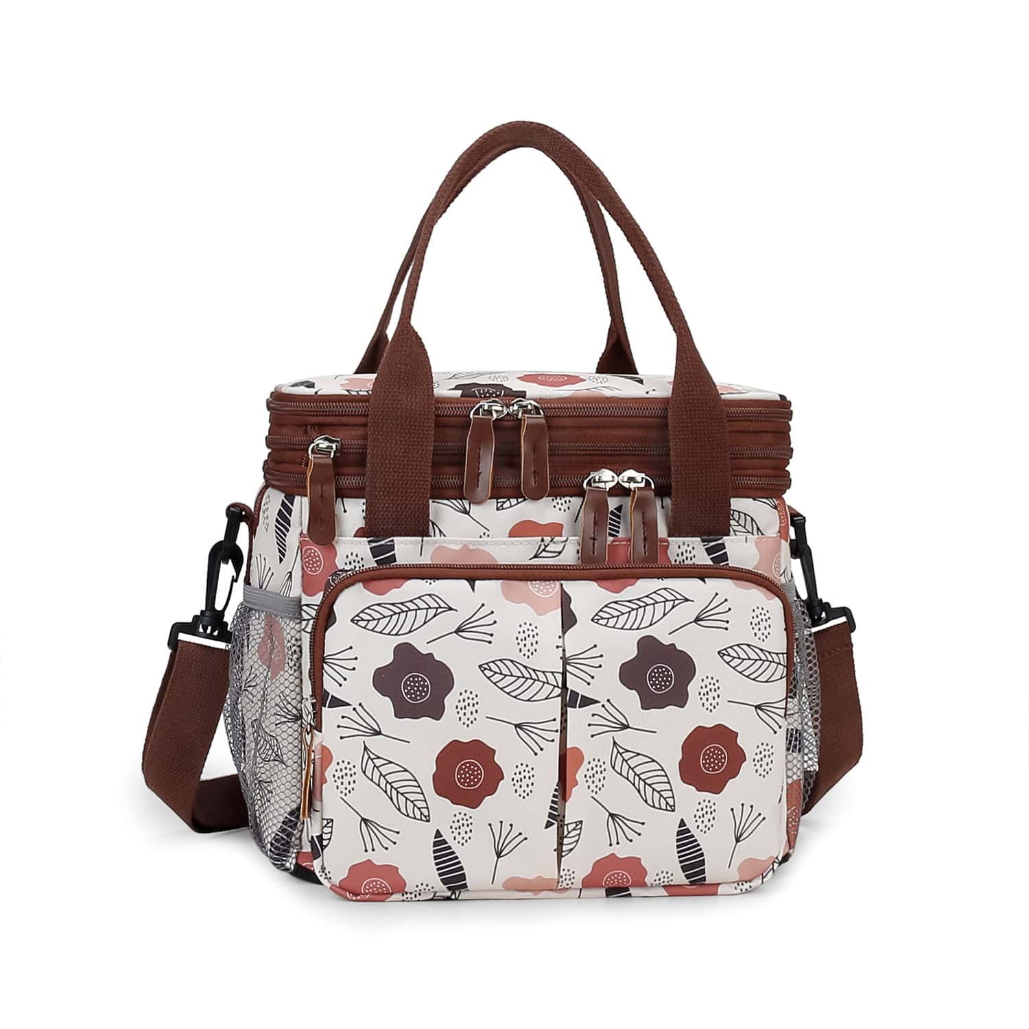 Double-Layer Lunch Bag New Print Multifunctional Cooler Bag